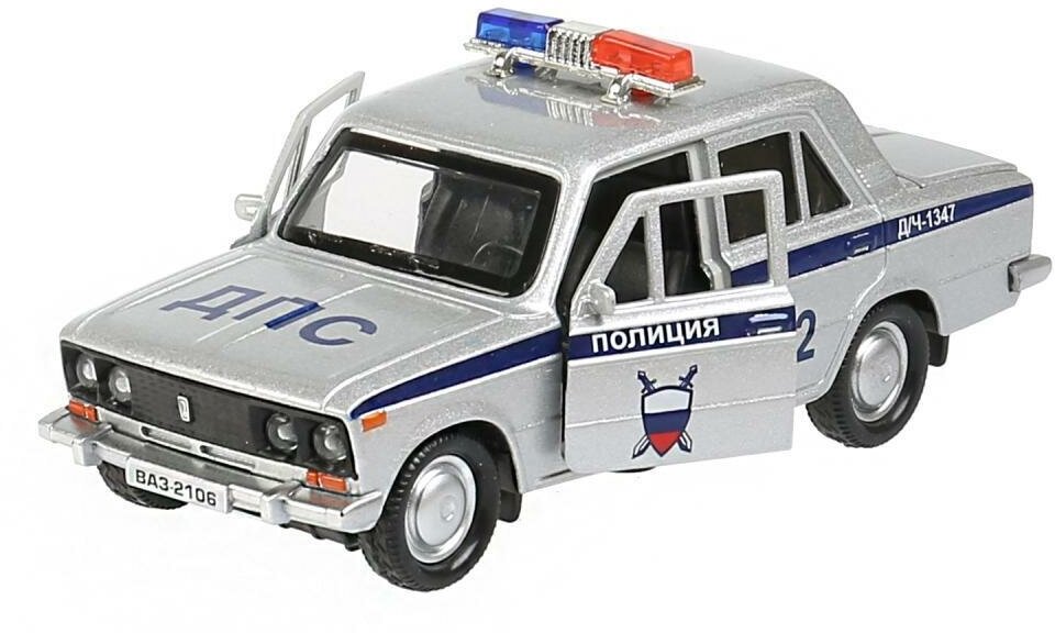 Инерционная металлическая модель - ВАЗ-2106 Жигули Полиция 12 см