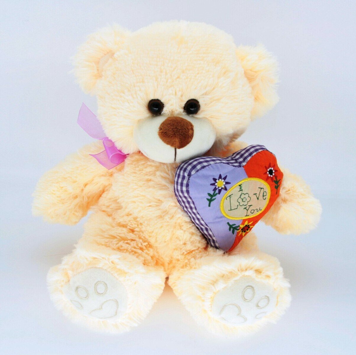 Мягкая игрушка Мишка с сердечком 28 см.