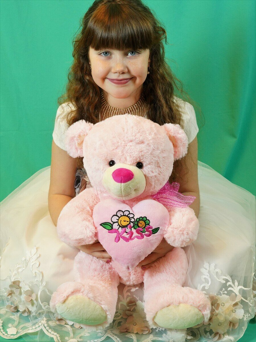 Мягкая игрушка Мишка с сердцем 50 см.