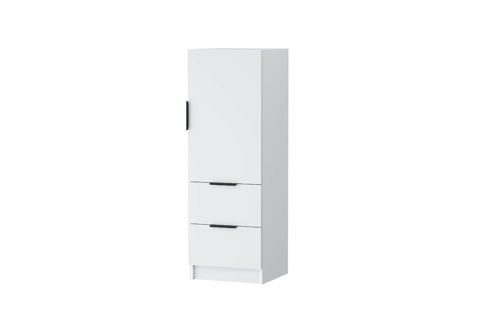 Шкаф пенал, для одежды Лигия, Легкомаркет, правый, 400х400х1190, с ящиками, белый