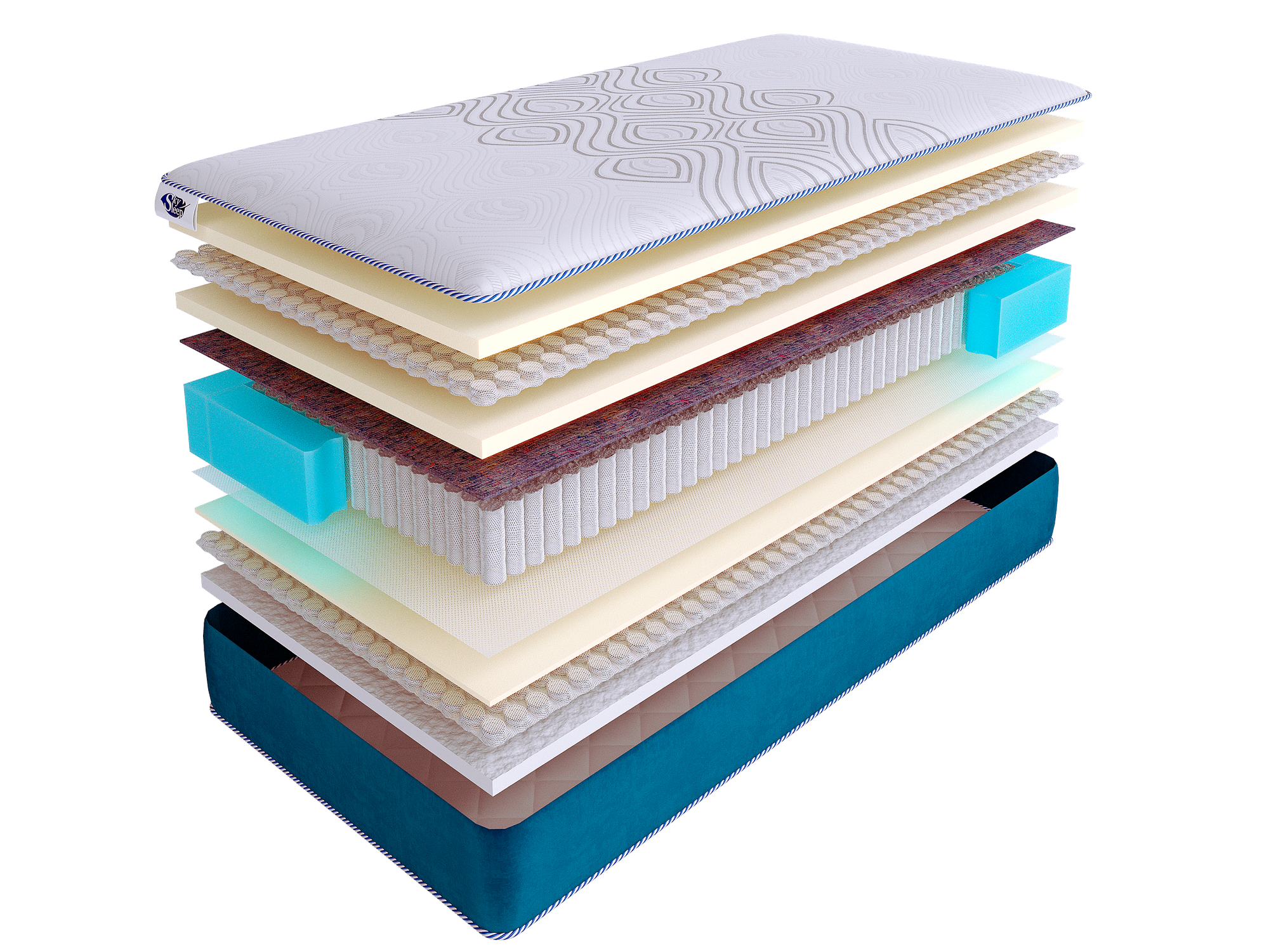 Ортопедический матрас с эксклюзивным высоким уровнем комфорта SkySleep SUPREME NANO Harmony S1000 на кровать 120x190