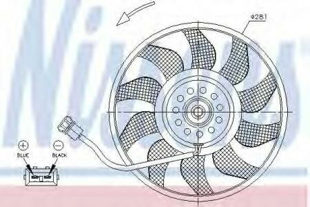 Вентилятор радиатора VW T4 -03 NISSENS 85618