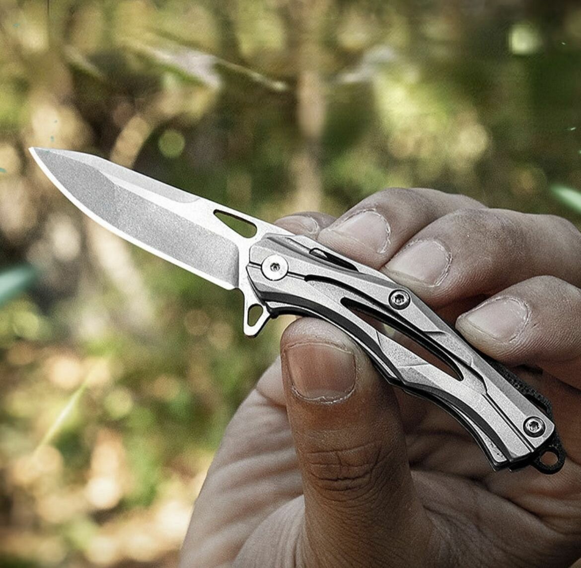 Складной нож брелок d2