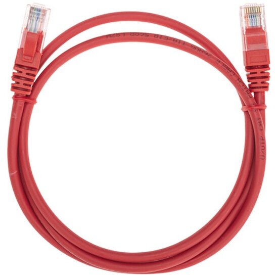 Патч-корд U/UTP Rexant cat 5e, медь, LSZH (негорючий), 1 м, RJ45-RJ45, 26AWG, красный