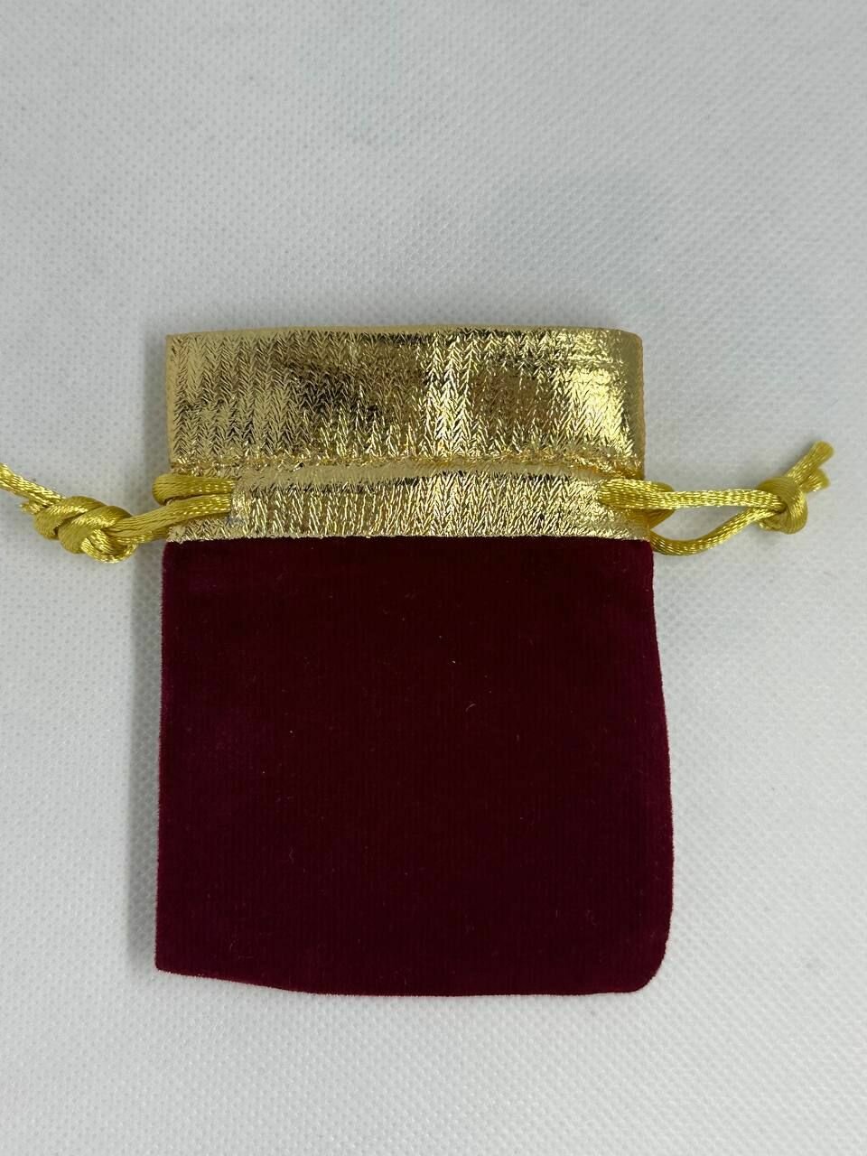 Мешочек для ювелирных украшений и подарков. Бархат. Размер 7х9см.