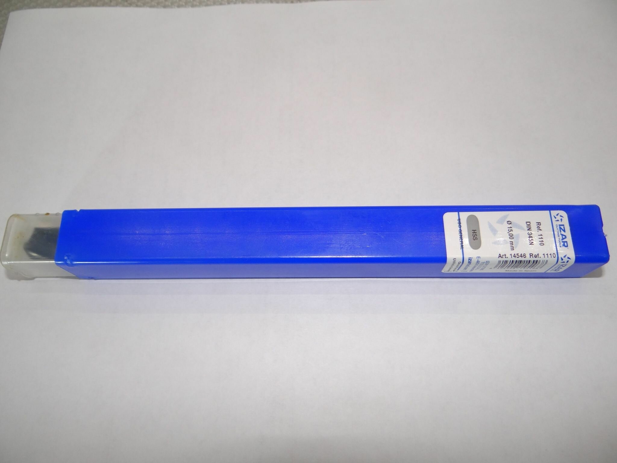 Сверло по металлу с к/х DIN-345N Ref. 1110 15мм. (100х210) К/М 2 HSS IZAR Испания
