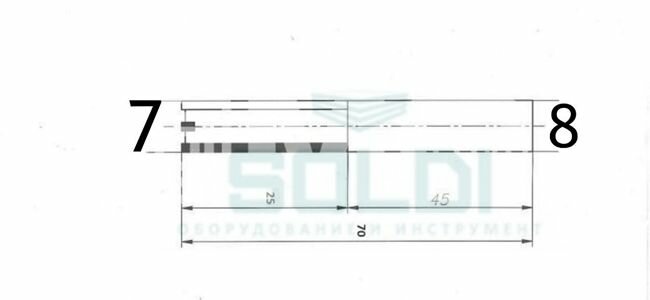 Фреза 07234 D 7 d 8 H 20 PCD