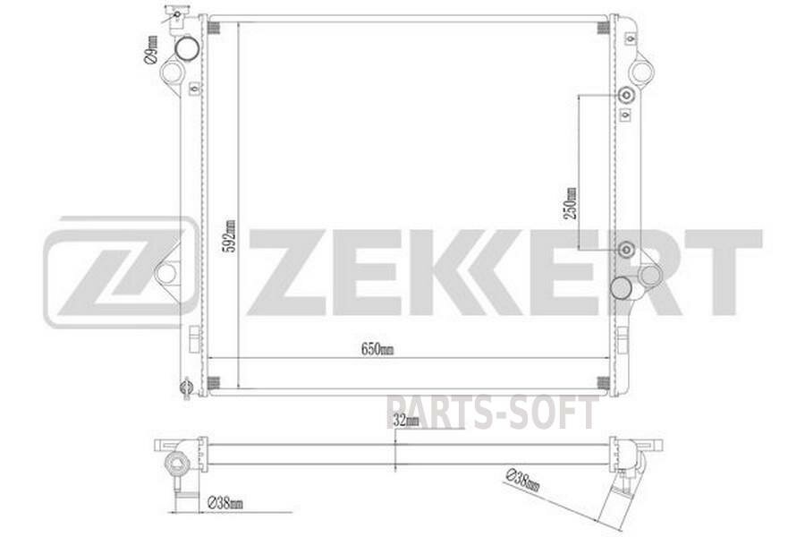 ZEKKERT mk-1006 (1640050310 / 1640050311 / 1640050312) радиатор охлаждения двигателя Lexus (Лексус) gx 470 (uzj120)