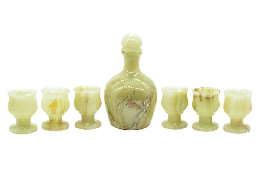 Набор питейный из камня оникса "Люкс" каменный презент .