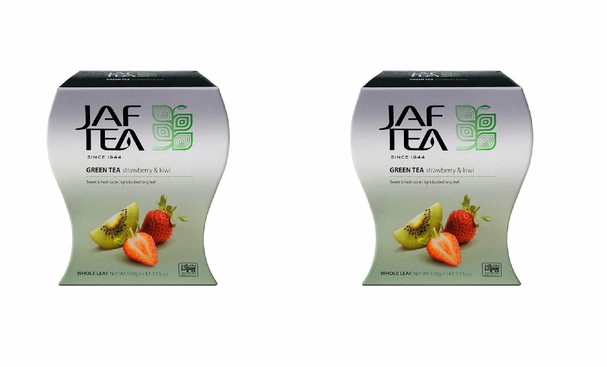 Jaf Tea Чай листовой Клубника и киви, зеленый, 100 гр, 2 уп