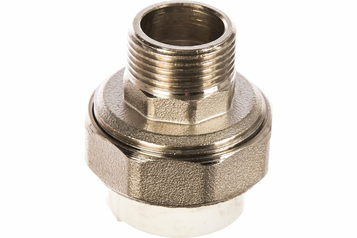 PRO AQUA PP-R НР белая комбинированная разъемная муфта американка d-25 мм 3/4' PA21014b