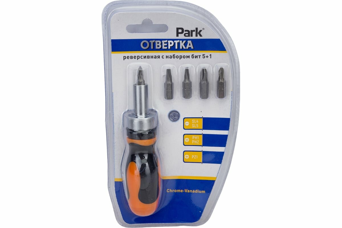 PARK Отвертка реверсивная с набором бит 5+1 OTV07NB 356207