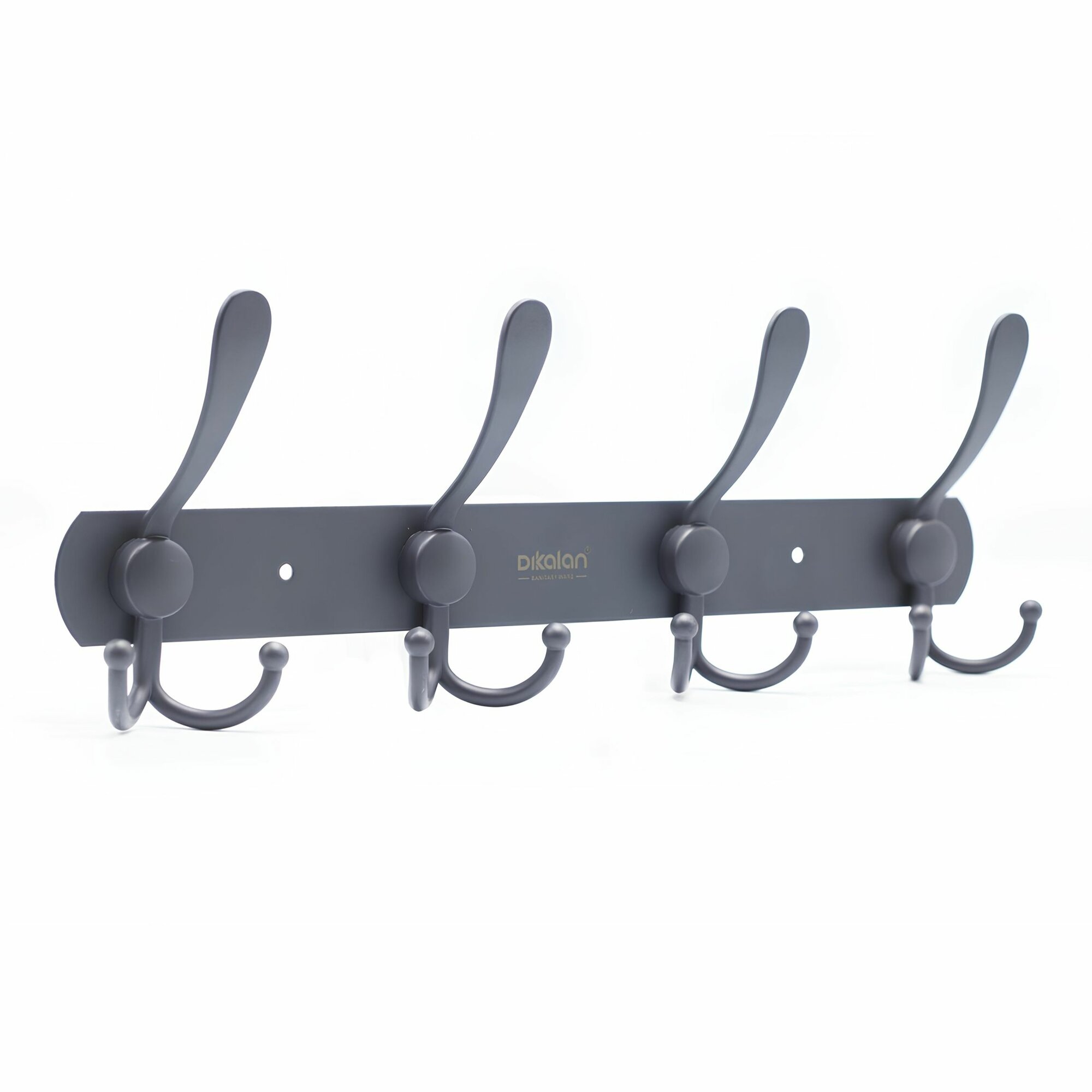 Крючки для ванной комнаты и кухни настенные серый графит, Dikalan