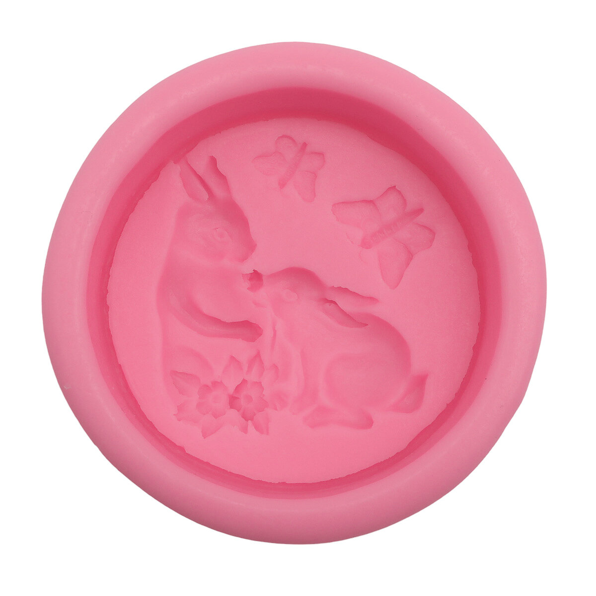 Молд силиконовый для шоколада, воска, мыла, гипса и эпоксидной смолы 'Кролики', 8,5*2,5 см, Айрис