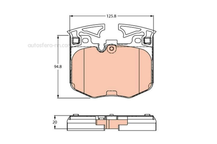 TRW GDB2260 Колодки тормозные BMW 5 G30/F90/7 G11/G12/X3 G01/X5 G05 передние