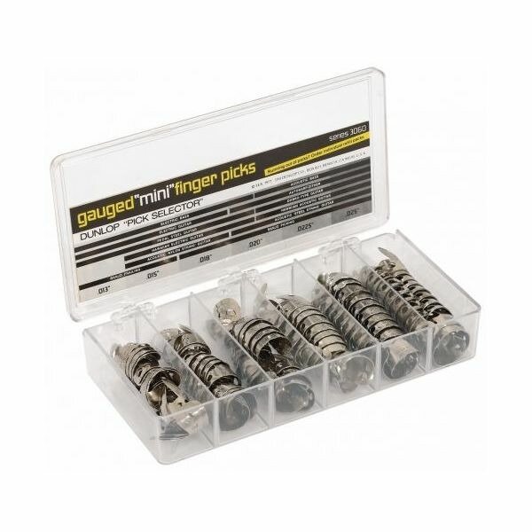 Набор медиаторов 120шт. Dunlop 3060 Nickel Silver Fingerpick Mini Display