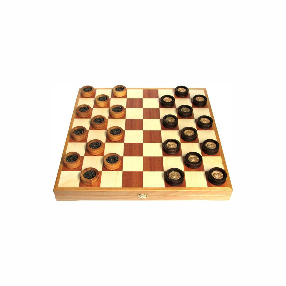 Шашки Светлое настоящее - тёмное прошлое на березовой доске RTD-3700 43*43 см 999-847260700