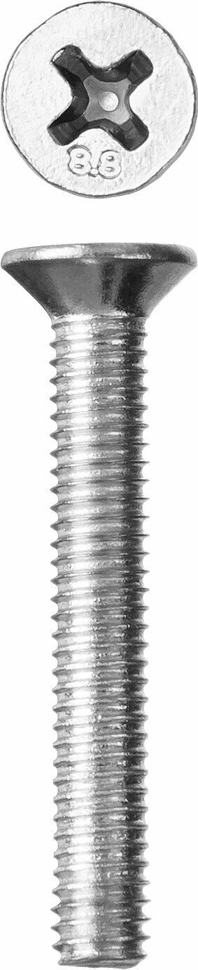 Винт с потайной головкой ЗУБР M3x25мм, DIN 965, кл. пр.5.8, 22шт 4-303116-03-025