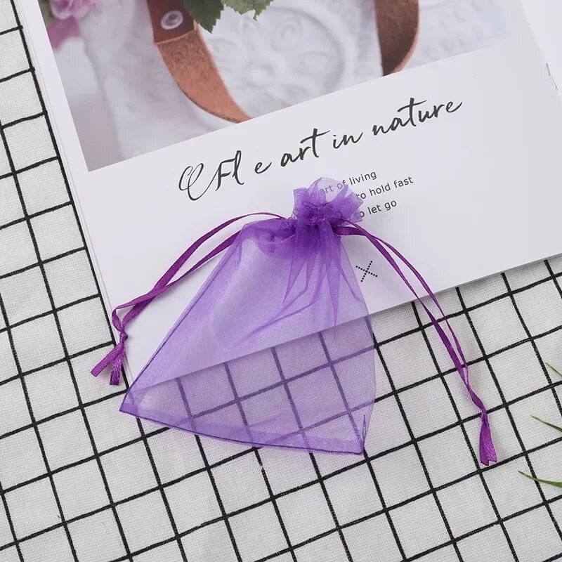 Сумки для защиты винограда органза Сиреневый, 10x15cm(100pcs), Purple