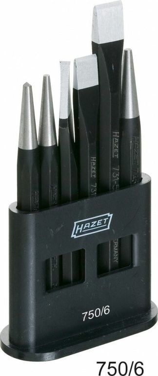 Набор из 6 предметов, зубила, пробойники, кернеры 750/6