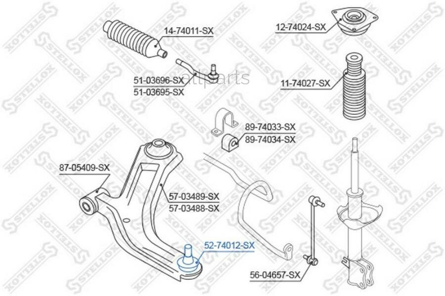 STELLOX 5274012SX опора шаровая!\ Nissan Micra K12E all 03>