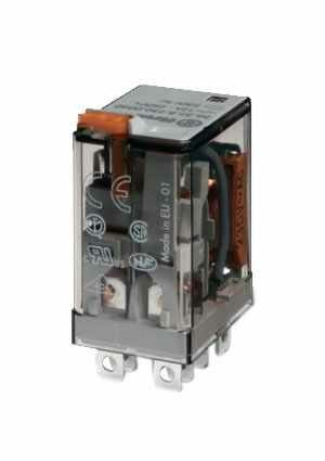 56.32.9.024.0040, промежуточное силовое реле; монтаж в розетку или наконечники Faston (4.8х0.5мм); 2