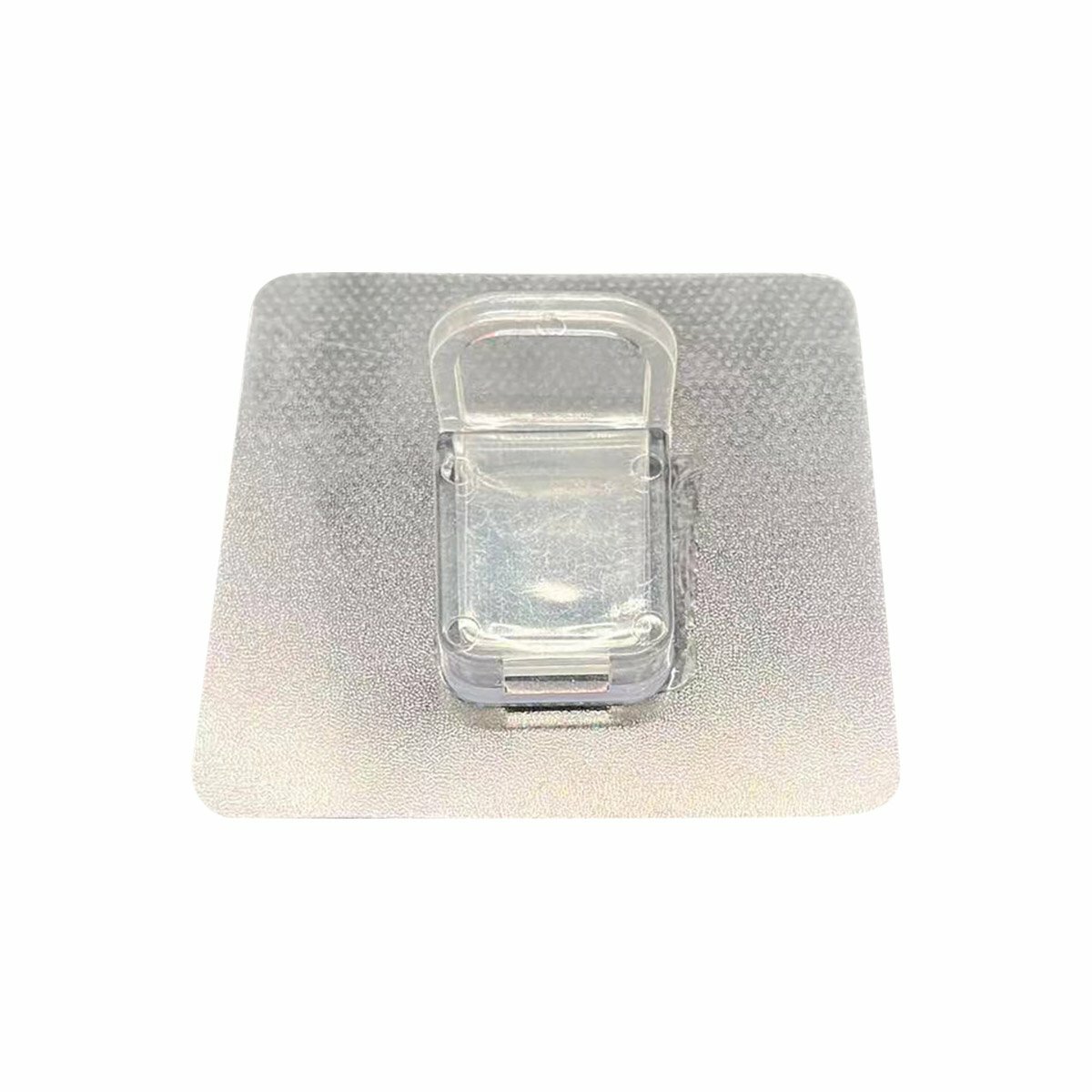 Самоклеящиеся крепления для полок 2 шт прозрачные 7х7 см нагрузка до 5 кг без сверления