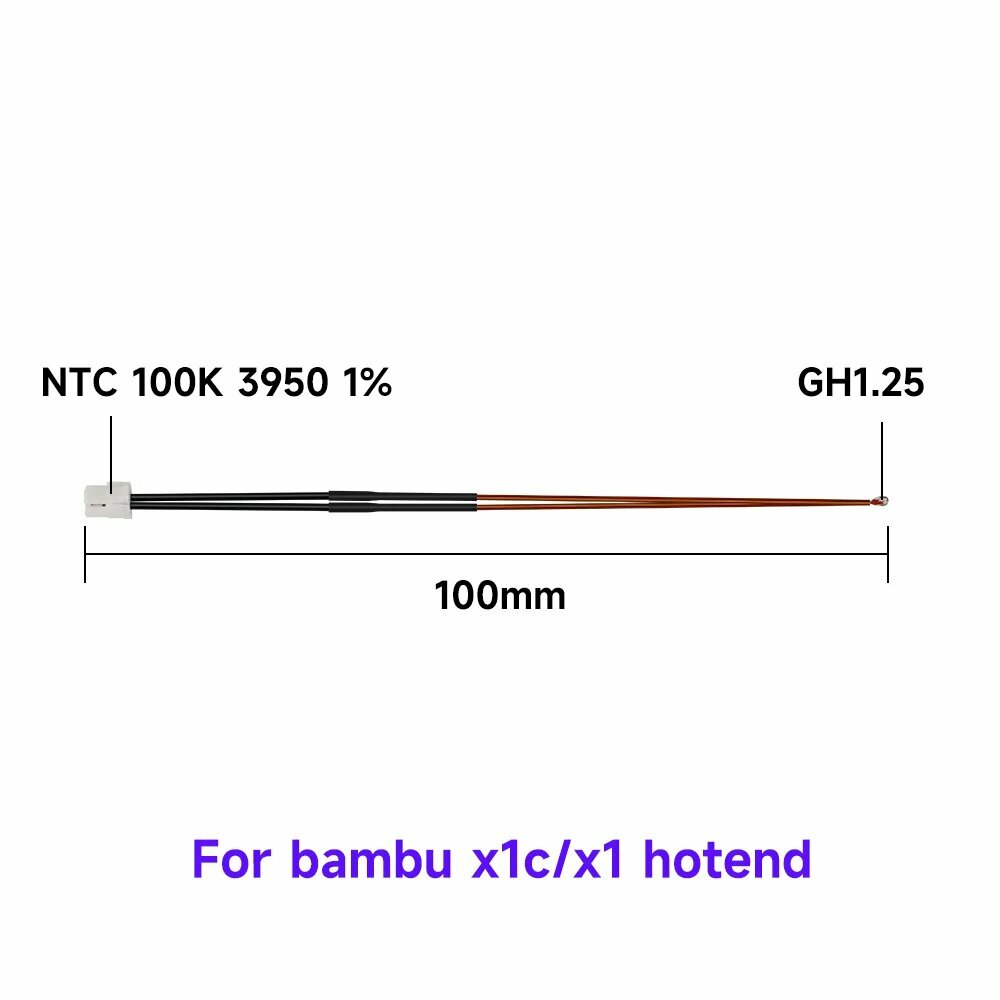 NTC 100K 3950 1% GH1.25 терморезистор для Bambu X1/X1C