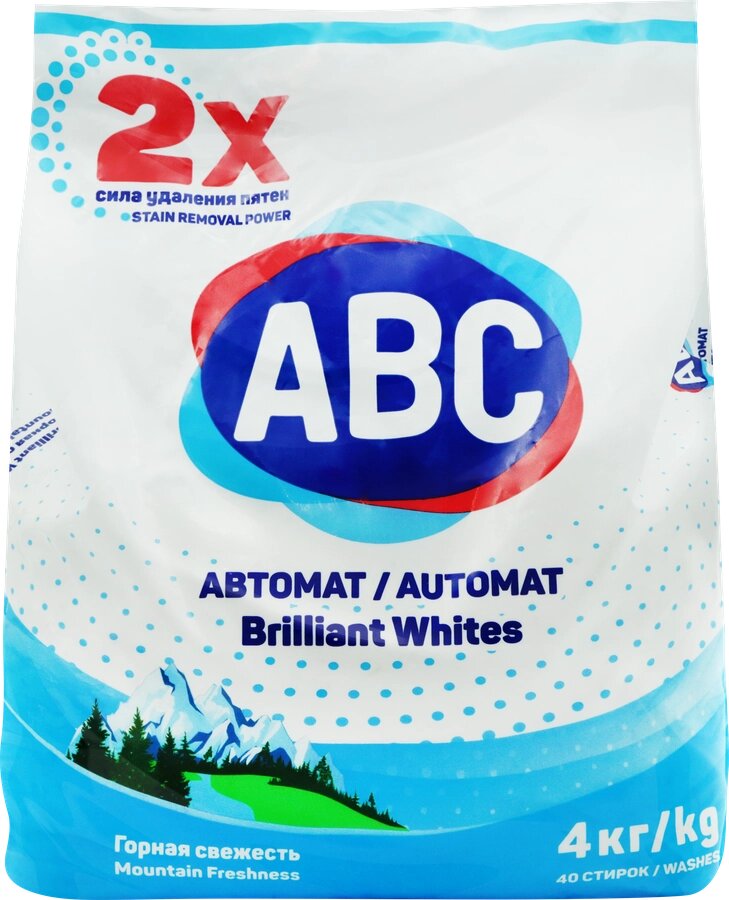 Стиральный порошок ABC Горная свежесть, 4кг