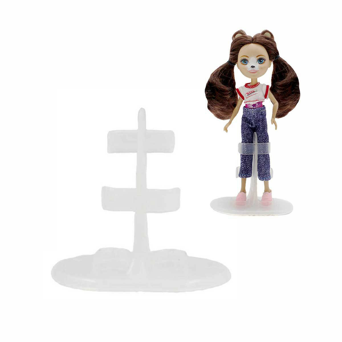 Подставка для кукол (низкая, прозрачная)