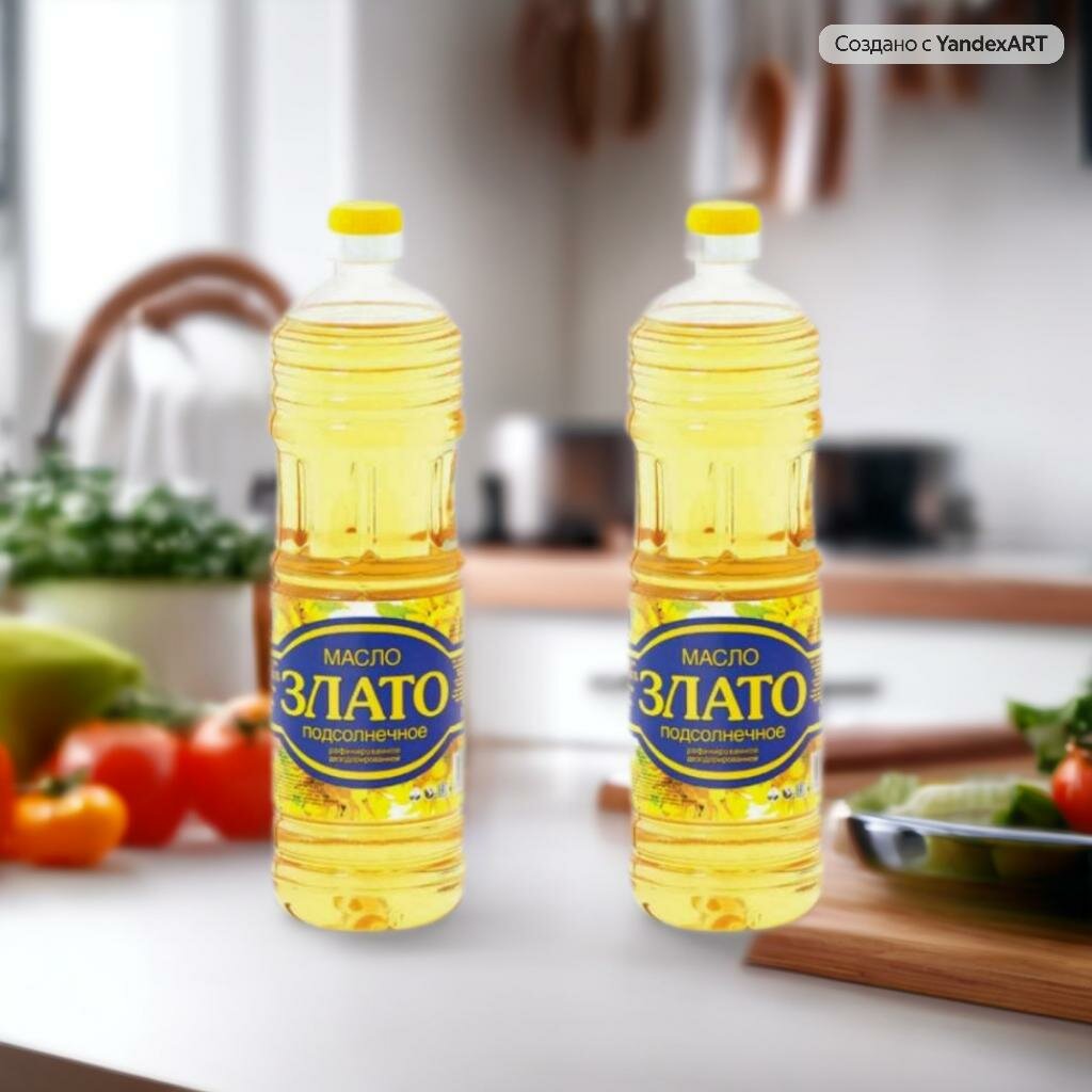 Масло подсолнечное Злато, 1 л, 2 шт