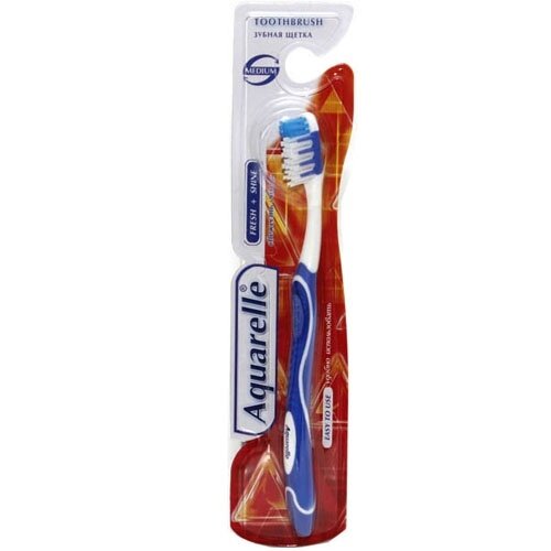 Зубная щетка AQUARELLE "Свежесть и блеск", средней жесткости (1030303001)