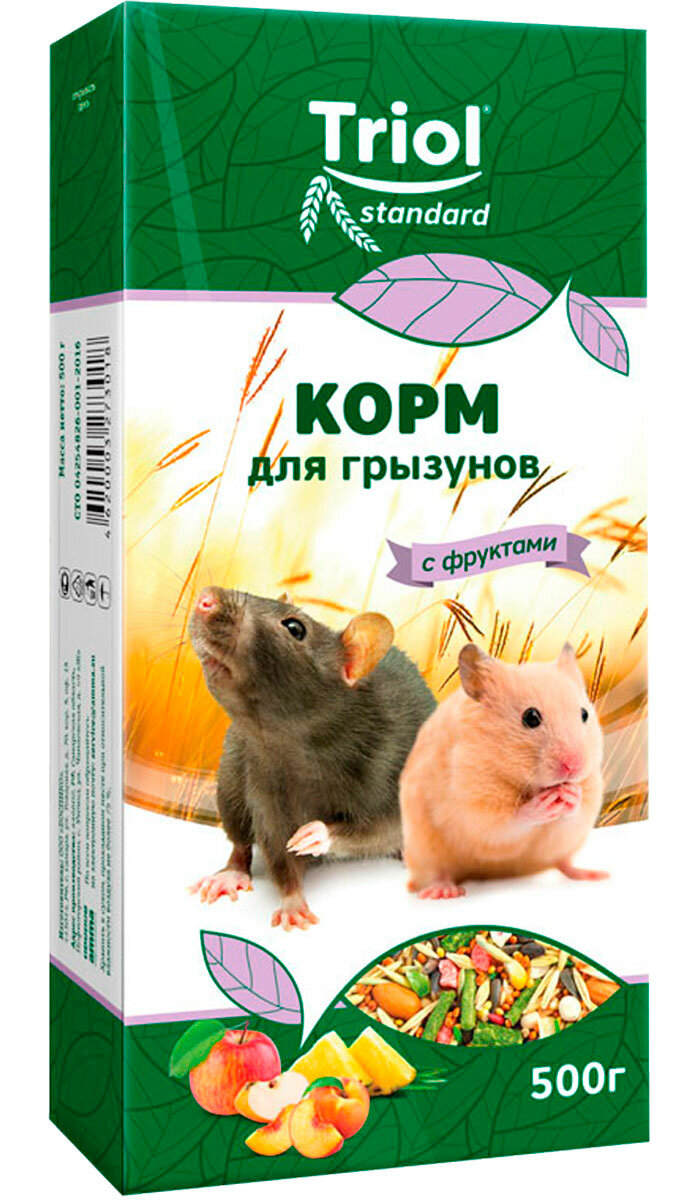 TRIOL STANDARD корм для грызунов с фруктами (500 гр)