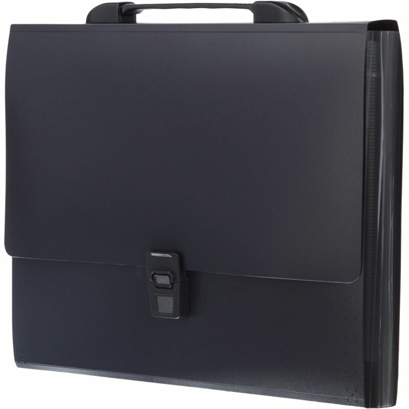 Портфель-картотека Комус 12 отделений А4, черный