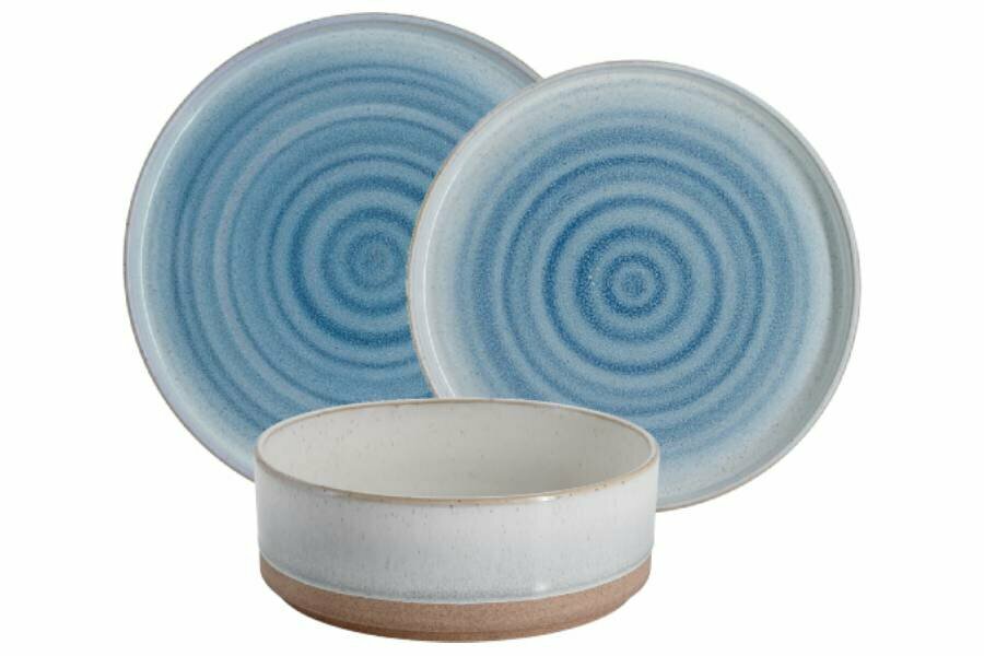 Набор обеденный, 12 персон, 36 предметов, керамика, Спираль, Azurro (Home&Style)