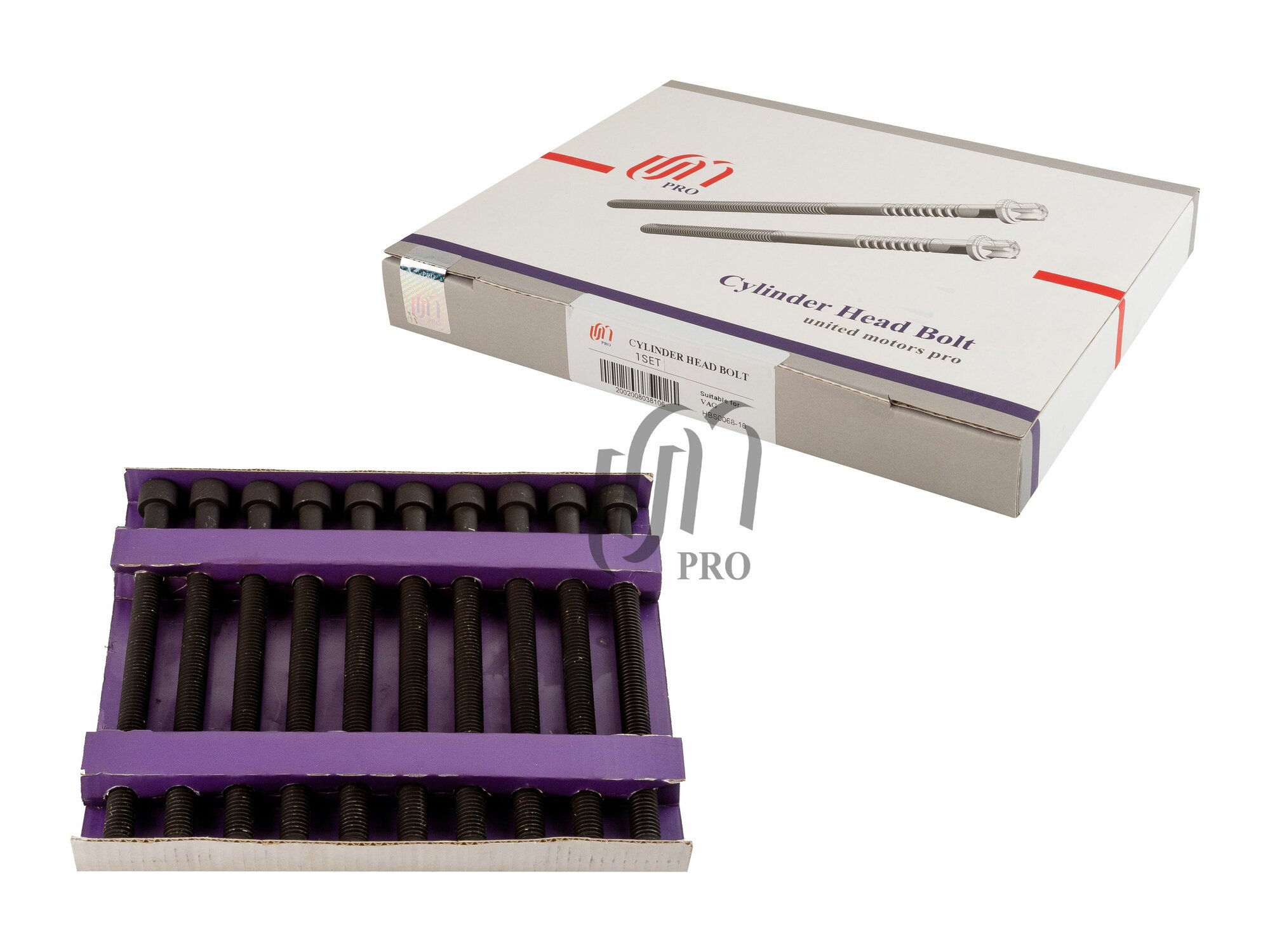 Болты головочные AU/VW M12x1.75x166 (038 103 384, к-т 10 шт.) UMpro