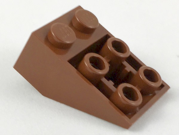 Slope, Inverted 33 3 x 2 with Flat Bottom Pin and Connections between Studs, 3747b Reddish Brown U