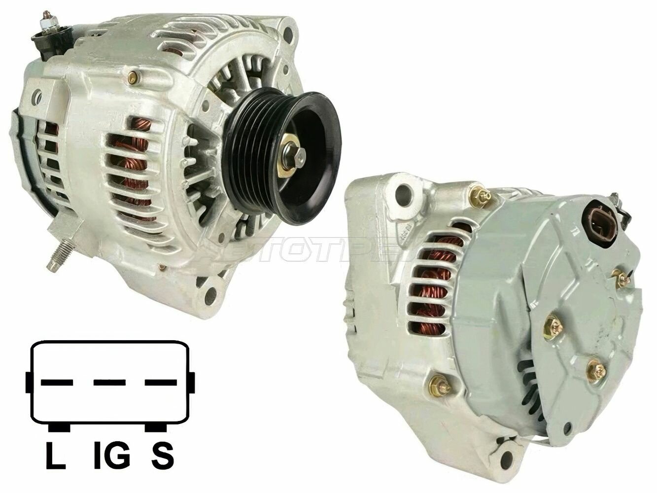 Генератор 12V 100A, для двигателя 2UZFE для Лексус Lx470, Тойота Ленд Крузер арт ST850068 SAT