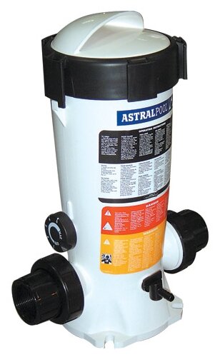 Дозатор NOVUM 1 для встроения в трубопровод, для медленно растворимых таблеток хлора.(вместимость 3,5 кг реагента)