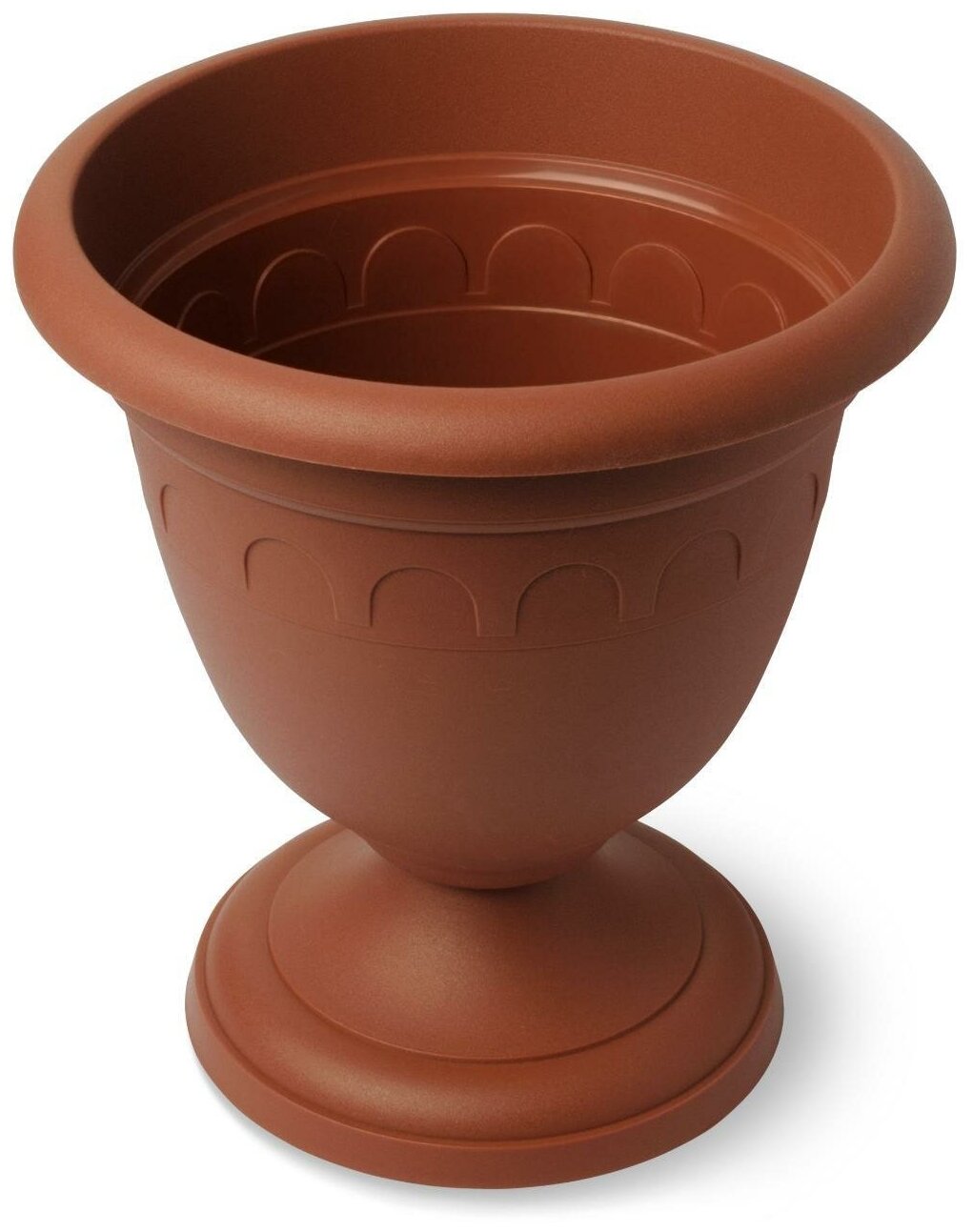 Вазон высокий Колывань 0,8л. Д14см терракот