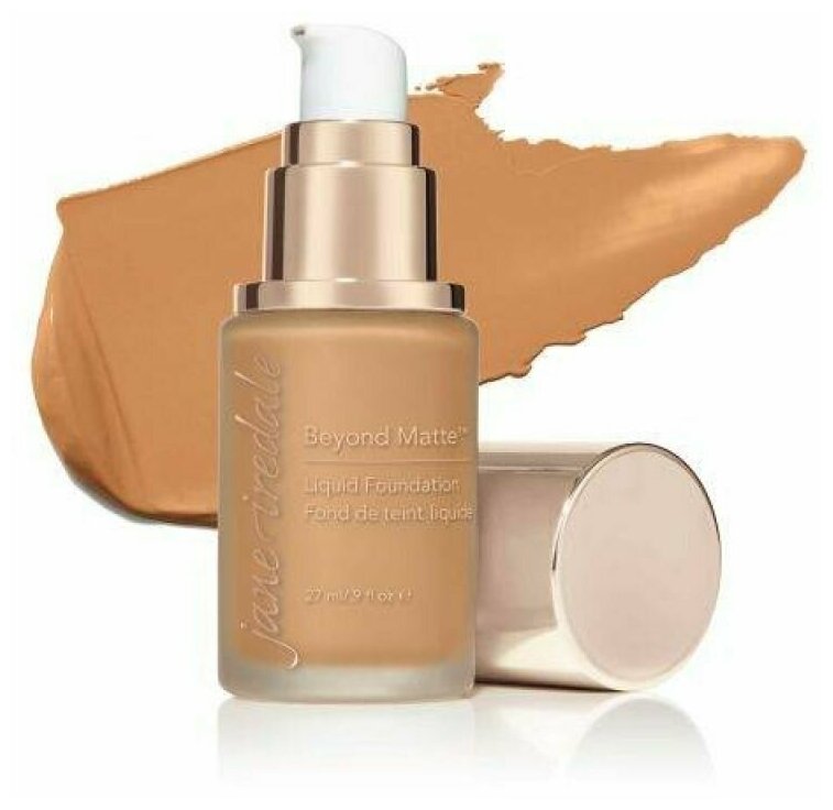 Jane Iredale, Тональная основа - флюид Beyond Matte, цвет М10 - средний/тёмный с золотисто-персиково-коричневатым подтоном, 27мл