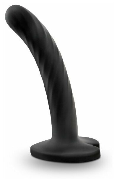 Черный анальный фаллоимитатор на присоске Twist Small - 11,4 см.