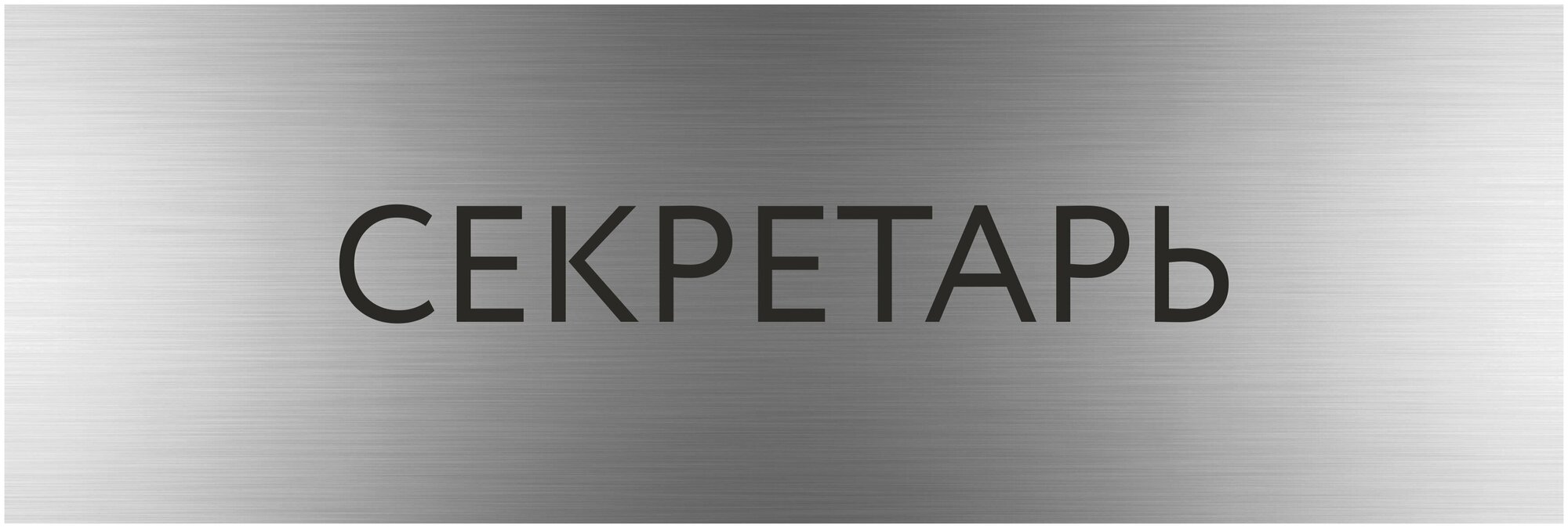 Табличка секретарь с гравировкой (300*100 мм) с гравировкой / Табличка серебро