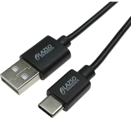Кабель Lazso WU-206C USB-A - USB-C, 1,2м, черный