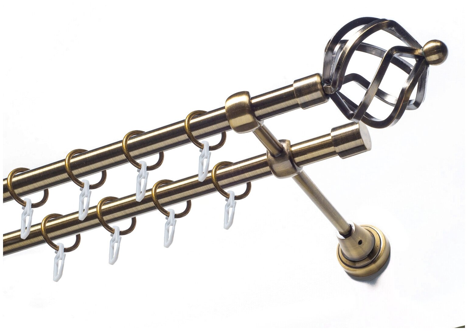 Карниз для штор 4,5 метра AICITY16 булава 22 бронза