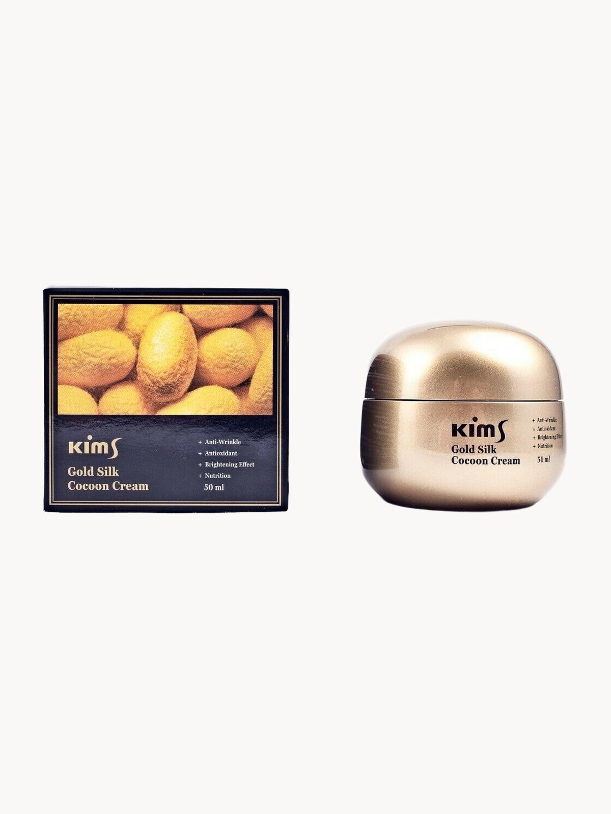 Крем антивозрастной для лица с протеинами кокона шелкопряда Kims Gold Silk Cocoon Cream