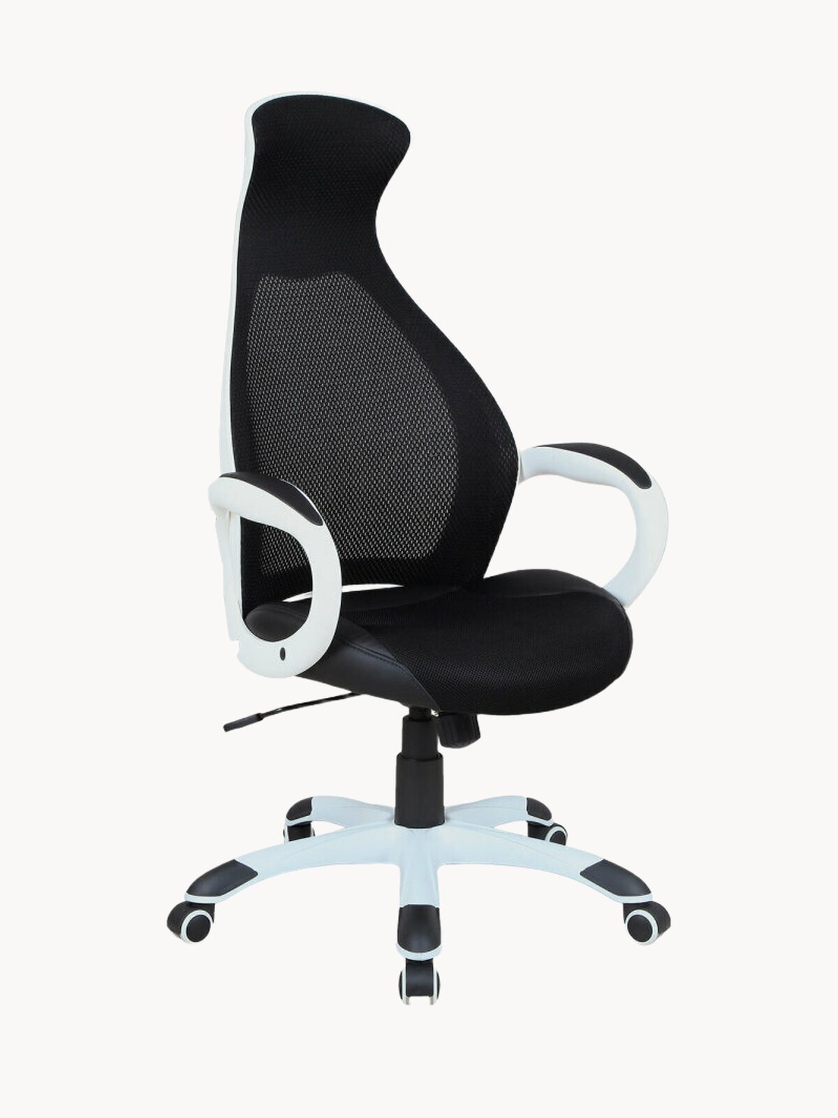 Кресло офисное BRABIX PREMIUM Genesis EX-517, пластик белый, ткань/экокожа/сетка черная, 531573