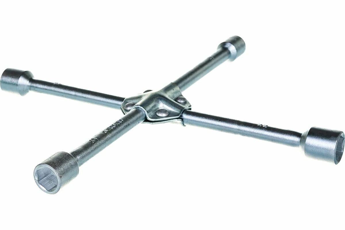 Балонный ключ для автомобиля, 17*19*21*22 мм, усиленный, L - 400 мм, D - 20 мм, АвтоDело