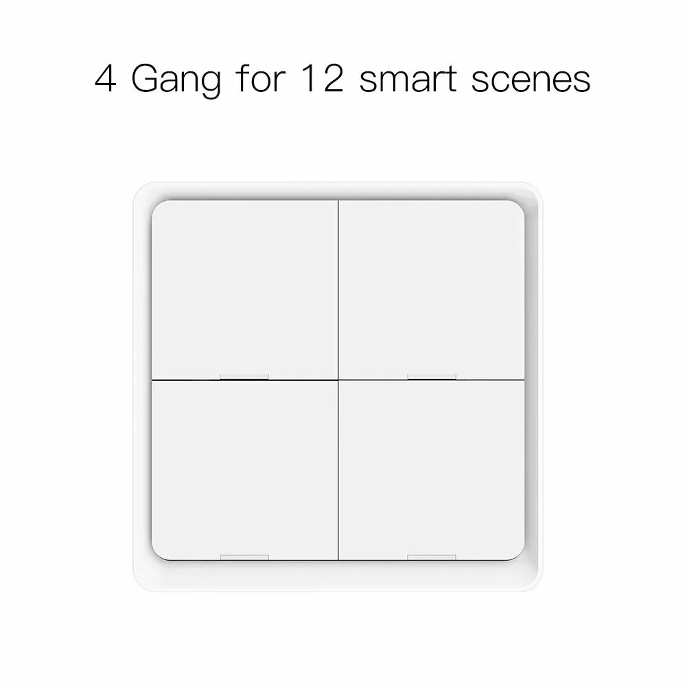 MOES 4 Gang Белый Выключатель, 12 Smart Scenes
