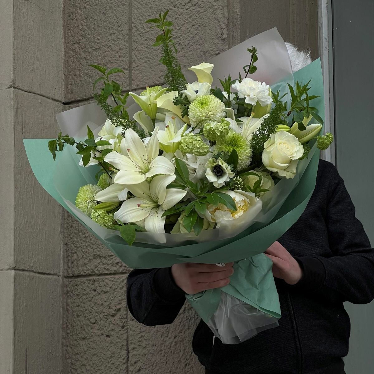 Букет из лилий, калл и роз №968